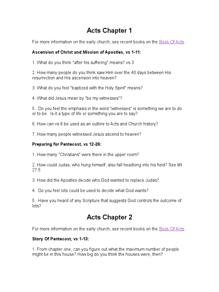 Acts Chapter 1 To 22 | PDF | Acts Of The Apostles | Paul The Apostle