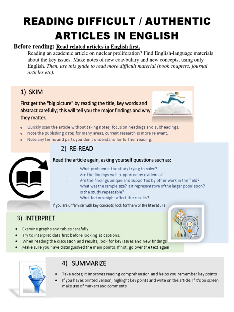 Effective Strategies for Reading Academic Articles | PDF