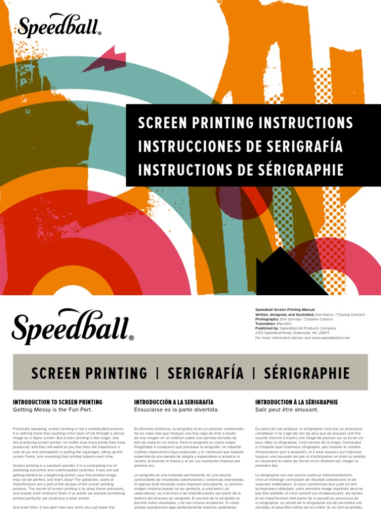 2017 Screen Printing Instructional Booklet PDF | PDF | Impression ...