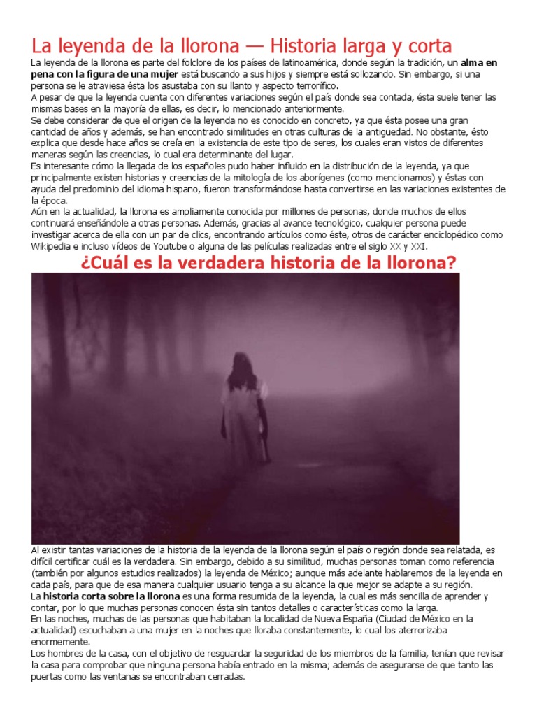 La Leyenda de La Llorona | PDF