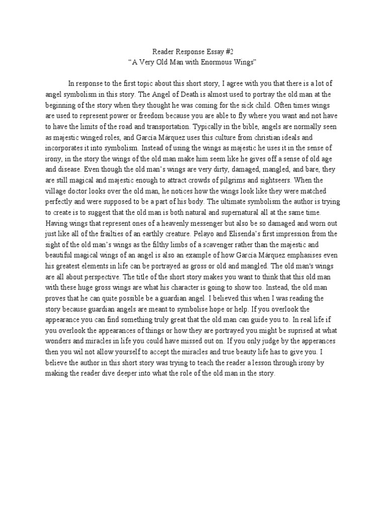 Reader Response Essay 2 | PDF | Angel