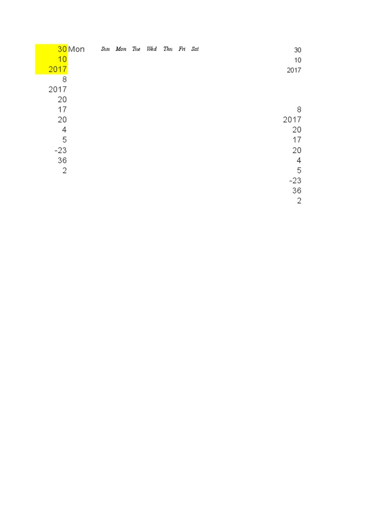 Sun Mon Tue Wed Thu Fri Sat | PDF