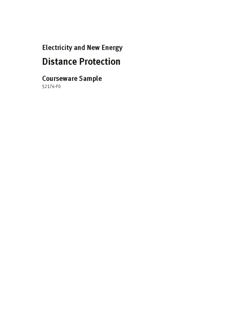 Distance Protection: Electricity and New Energy | PDF | Electric Power ...