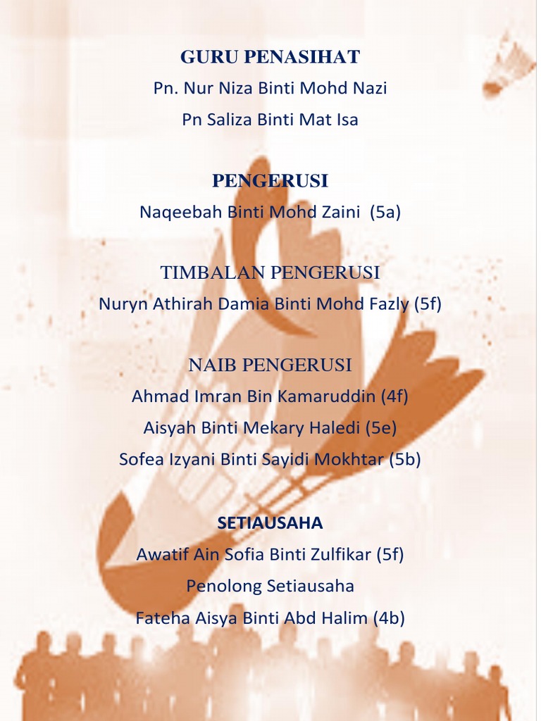 Carta Organisasi Badminton | PDF