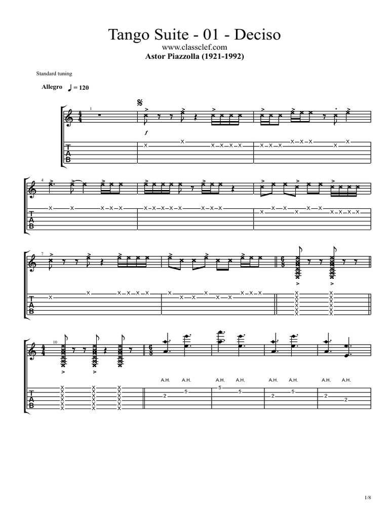 Tango Suite - 01 - Deciso | PDF | Tango | Latin American Music