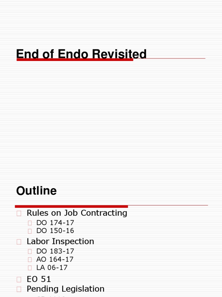 Endo - Dole 174. Eo51 | Independent Contractor | Employment