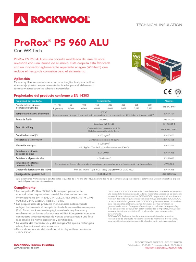 Rti Prorox Ps 960 Alu WR Tech en Es | PDF | Aluminio | Agua