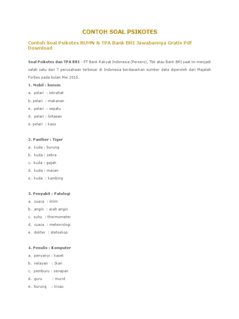 Contoh Soal | PDF