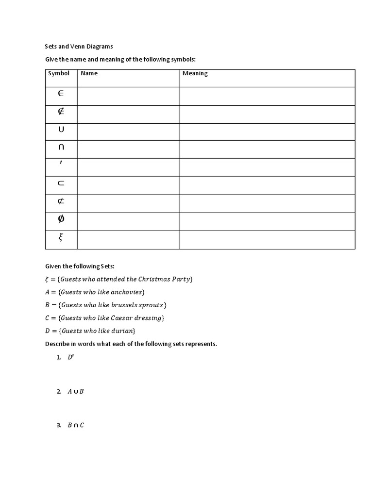 Sets and Venn Diagrams IGCSE | PDF | Logic | Mathematical Logic