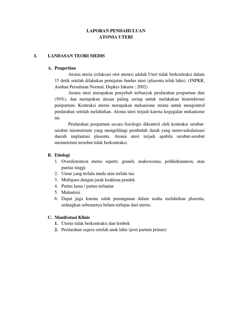 Asuhan Keperawatan Antonia Uteri | PDF | Sains & Matematika