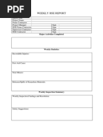 Monthly HSE Performance Report | PDF | Microsoft Word | Safety