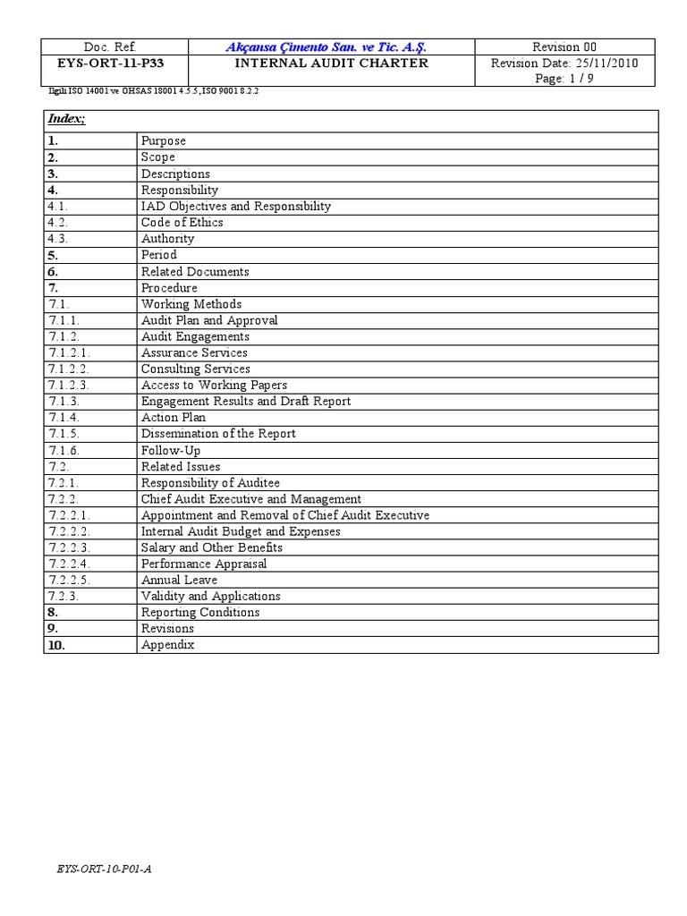 Internal Audit Charter Overview | PDF | Internal Audit | Audit
