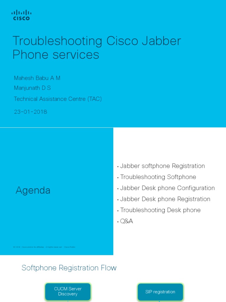 Cisco Webinar - Troubleshooting JABER Phone Services | PDF ...