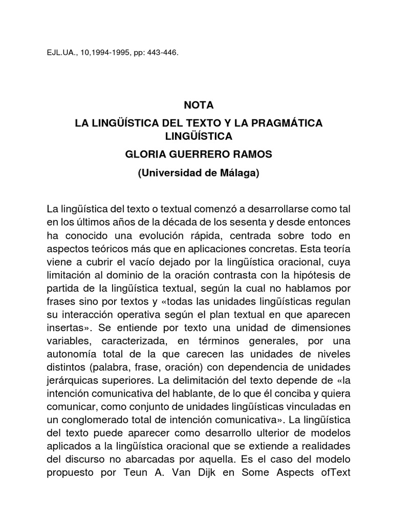 Linguistica Del Texto | PDF | Lingüística | Comunicación humana