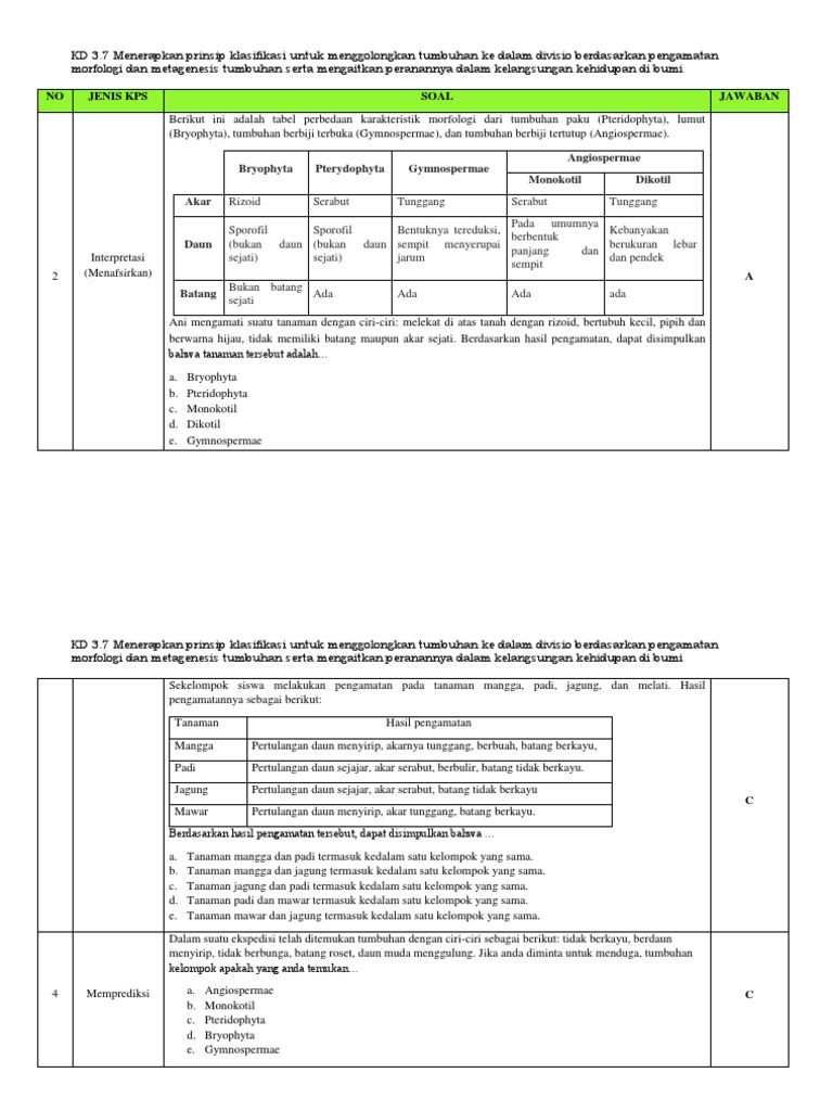 Soal Soal Kps | PDF | Sains & Matematika