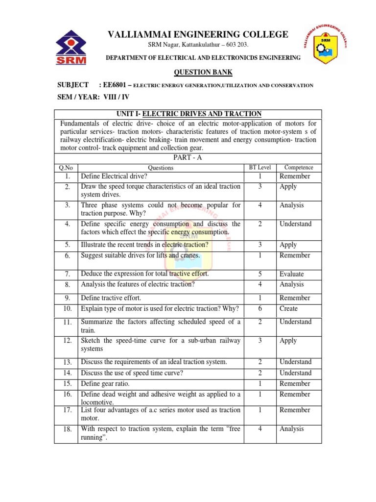 Ee6801 Electric Energy Generation Utilization And Conservation Pdf Lighting Incandescent