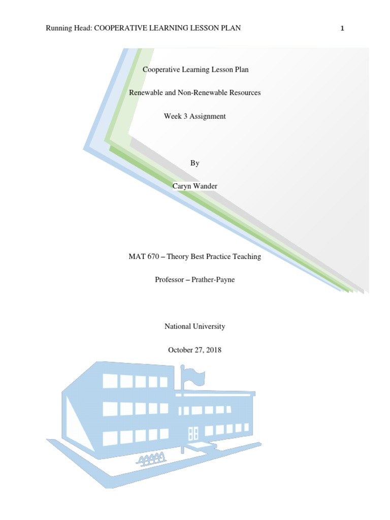 Lesson Plan Renewable and Non Renewable | PDF | Renewable Resources ...