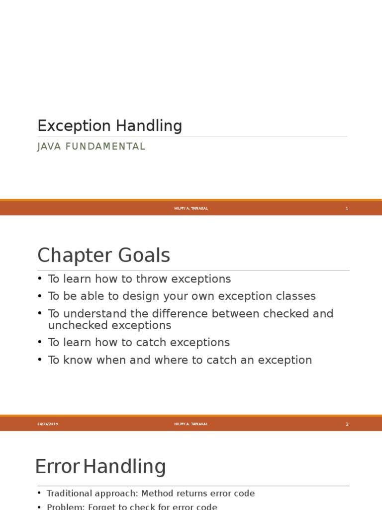 Exception Handling: Java Fundamental | PDF | Systems Engineering ... Exception Handling: Java Fundamental | PDF | Systems Engineering ...