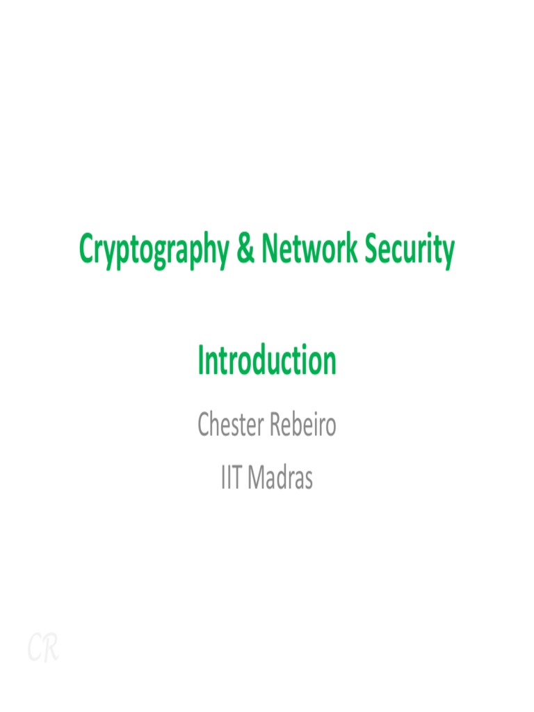 Cryptography and Network Security: An Introduction to Fundamental Concepts and Current Research ...