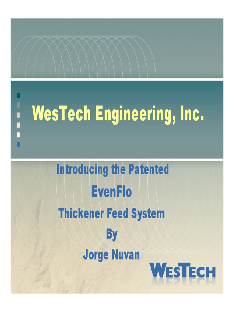 Thickener Feed System Design - 101212 | PDF | Fluid Dynamics | Mechanical Engineering