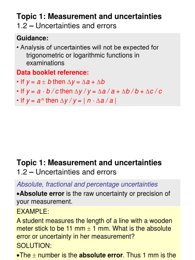 Uncertainties and Errors Lab | PDF | Uncertainty | Measurement