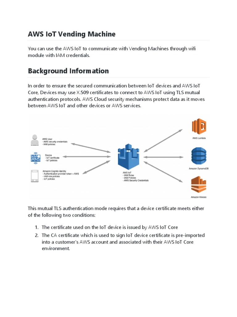 AWS Iot - Vending Machine | PDF | Amazon Web Services | Internet Of Things