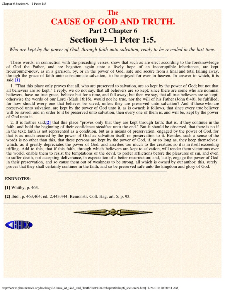 Chapter 6 Section 9. - 1 Peter 1 - 5 | PDF | Salvation | God The Father