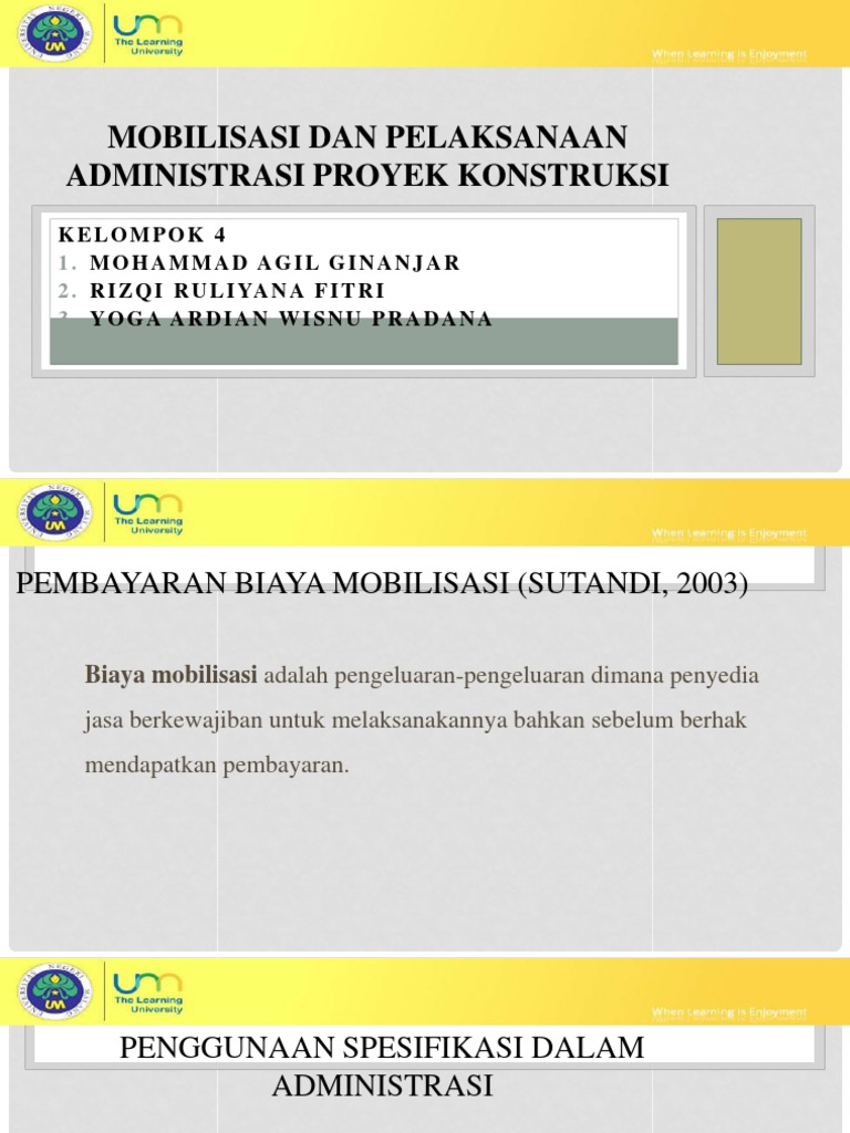 Spesifikasi dan Administrasi Proyek Konstruksi | PDF | Teknologi & Rekayasa