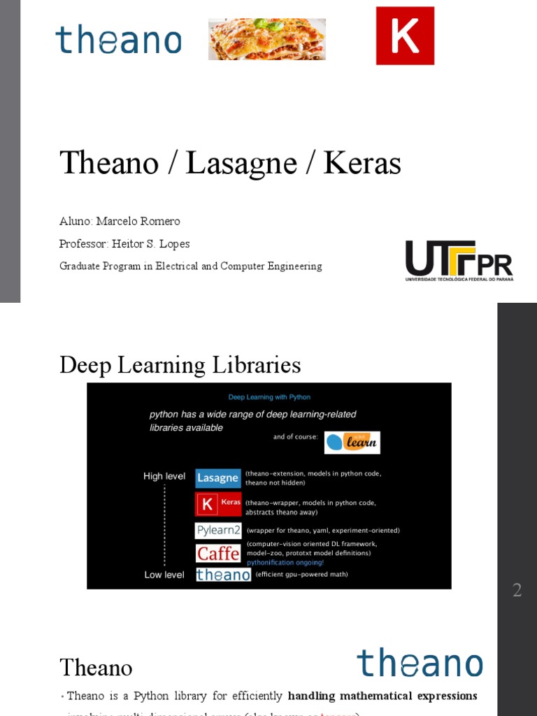 Theano Lasagne Keras-Marcelo | Download Free PDF | Artificial Neural Network | Computer Programming