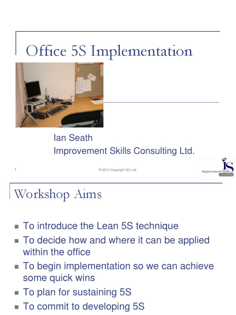 5s Office Implementation | PDF | Lean Manufacturing | Copyright