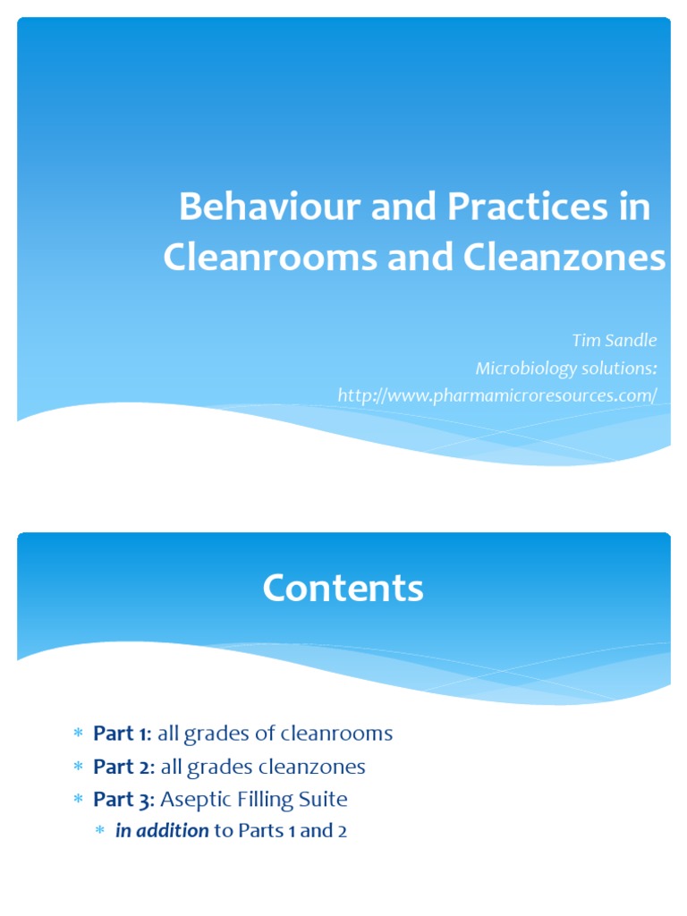 Cleanroom Behavior and Aseptic Practices | PDF | Sterilization ...
