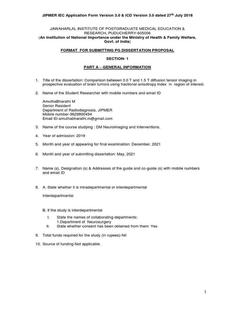 Thesis Protocol | PDF