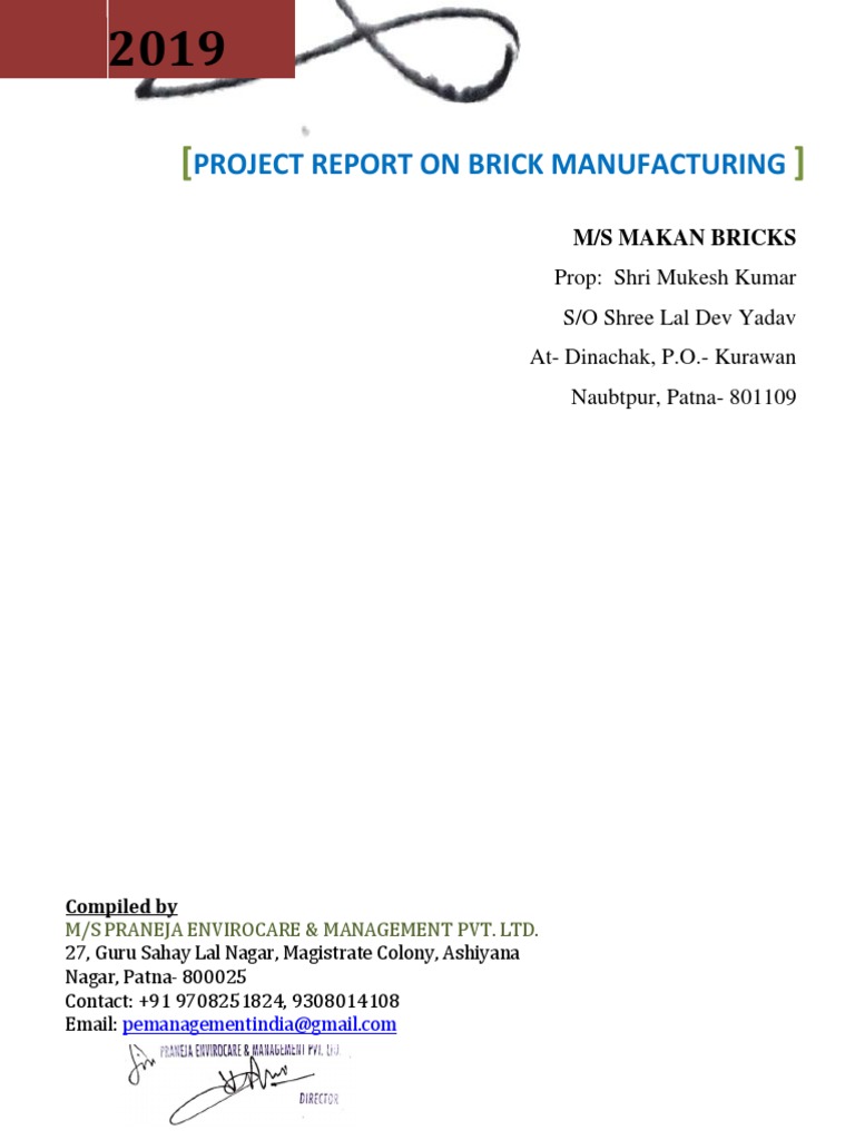 Project Report - Makan Bricks | PDF | Brick | Clay