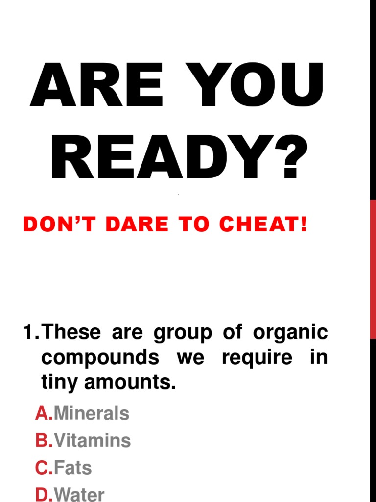 Vitamins, minerals, fats quiz | PDF | Vitamin | Fat