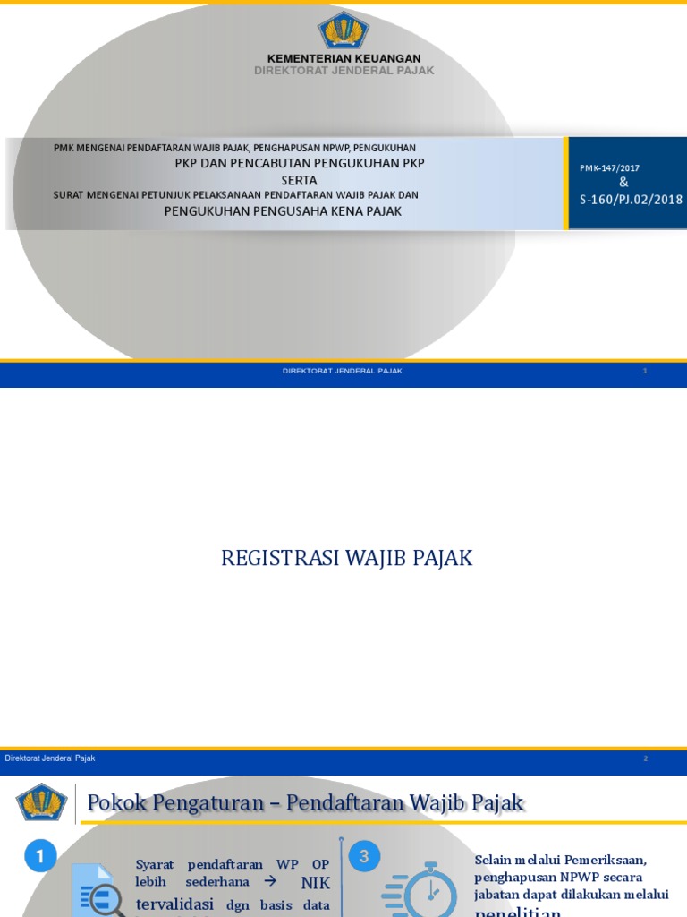 PKP Dan Pencabutan Pengukuhan PKP Serta Pengukuhan Pengusaha Kena Pajak ...
