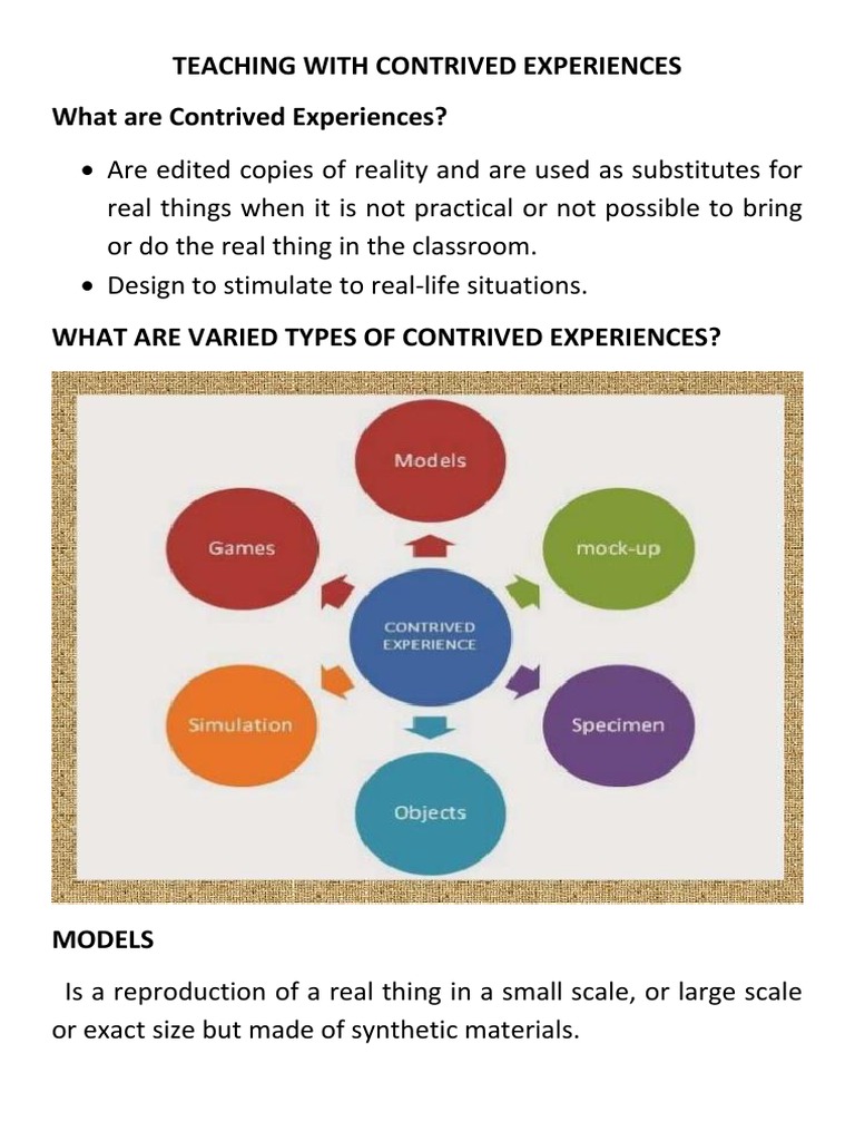 Contrived Experiences in Education | PDF | Simulation | Education Theory