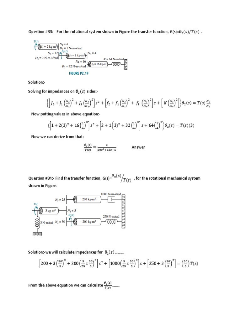 Control System#3 | PDF | Equations | Theoretical Physics