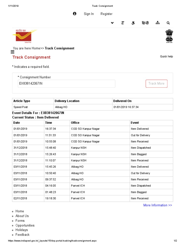 Track Consignment: Sign in Register | PDF | Information Technology ...