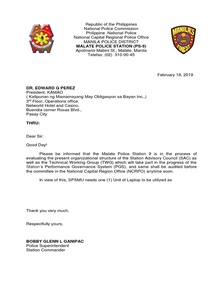 Malate Police Station (Ps-9) | PDF