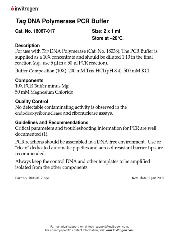 PCR Assay Technical Handook | PDF | Taq Polymerase | Polymerase Chain ...