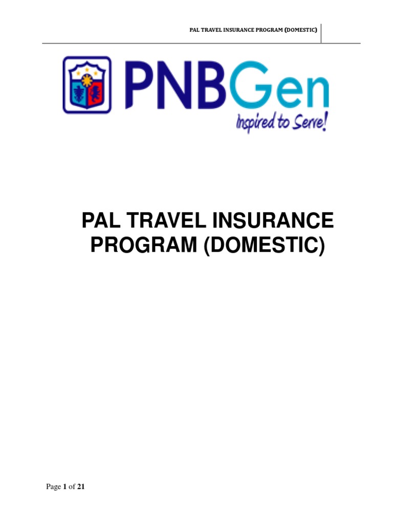 Pal Travel Insurance Program (Domestic) : Page 1 of 21 | PDF ...