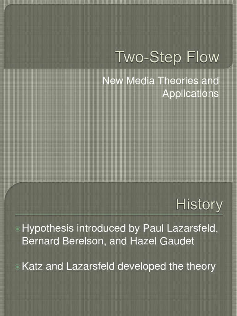 Two Step Flow Theory | PDF