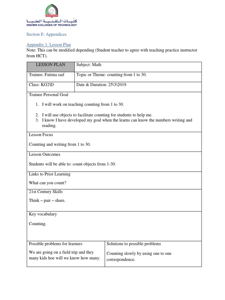 Lesson Plan 2 With Reflection | PDF | Lesson Plan | Psychological Concepts