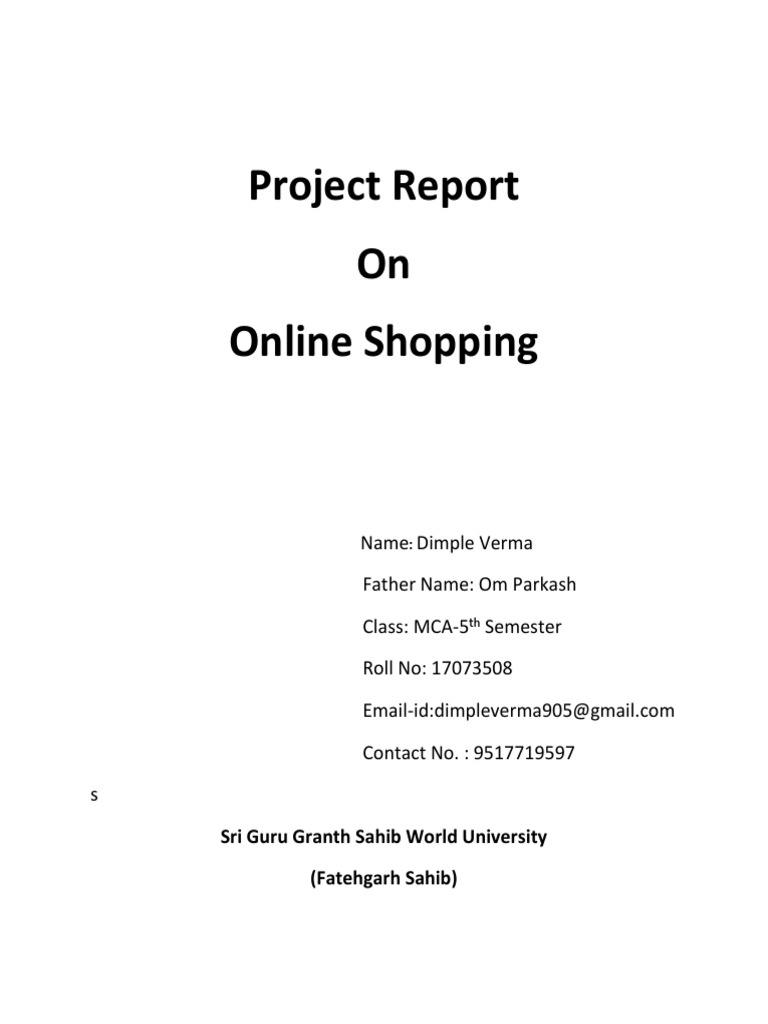 Online Shopping Project | PDF | Online Shopping | Information ...