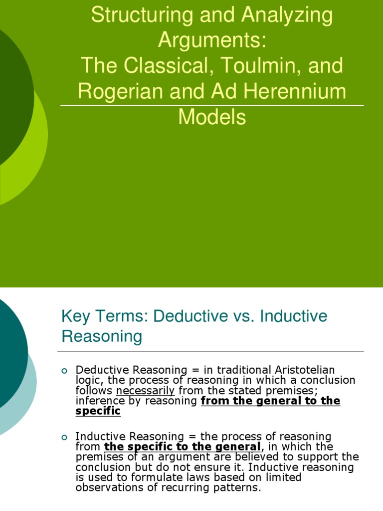 Rogerian Classical Toulmin Pdf Reason Argument