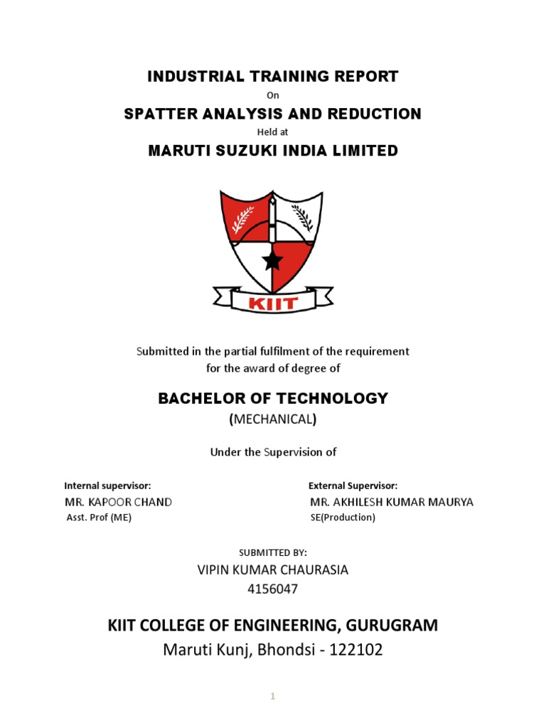 KIIT Project Report | PDF | Welding | Construction