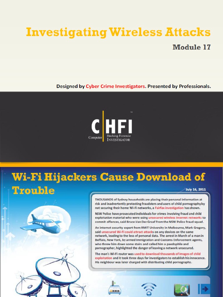 Module 17 Investigating Wireless Attacks | PDF
