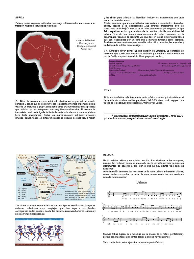 Música y Ritmo en África | PDF | Ritmo | Canciones