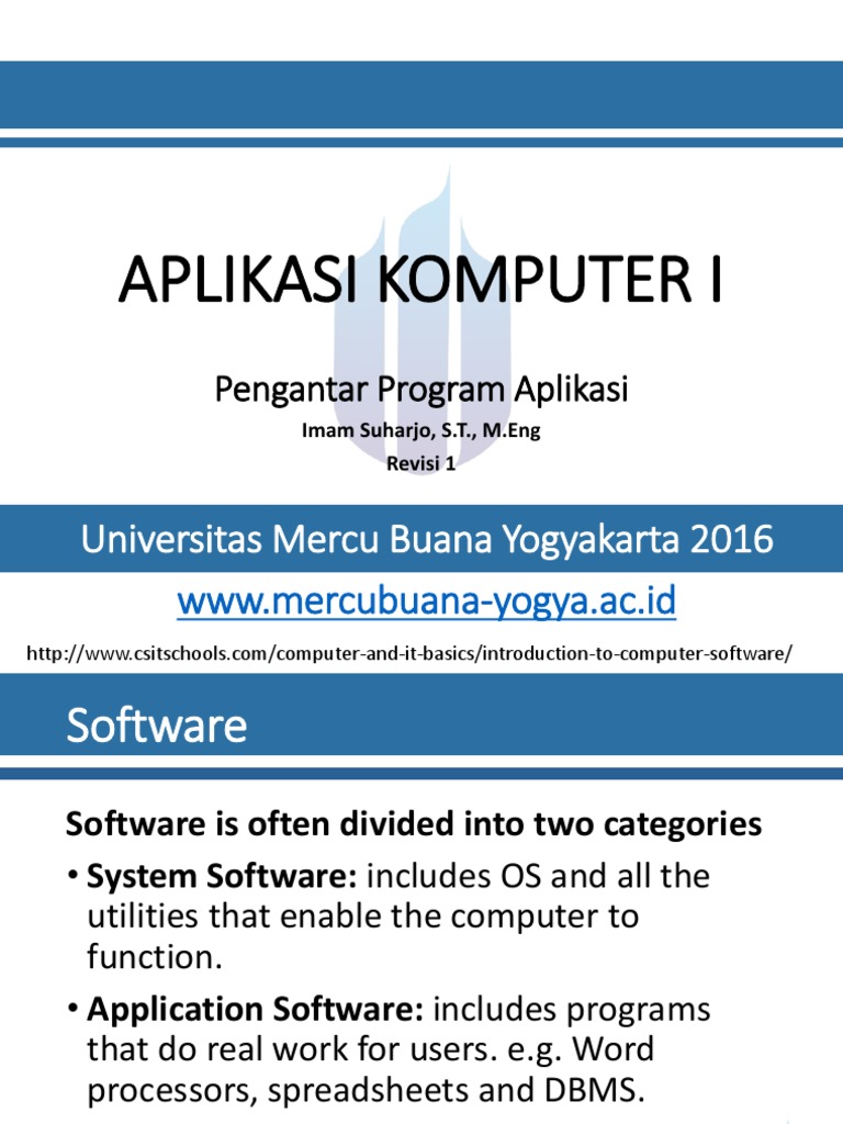 P04 APLIKOM1 Program Aplikasi | PDF | Application Software | Operating System