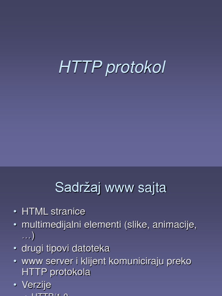 HTTP Protokol | PDF